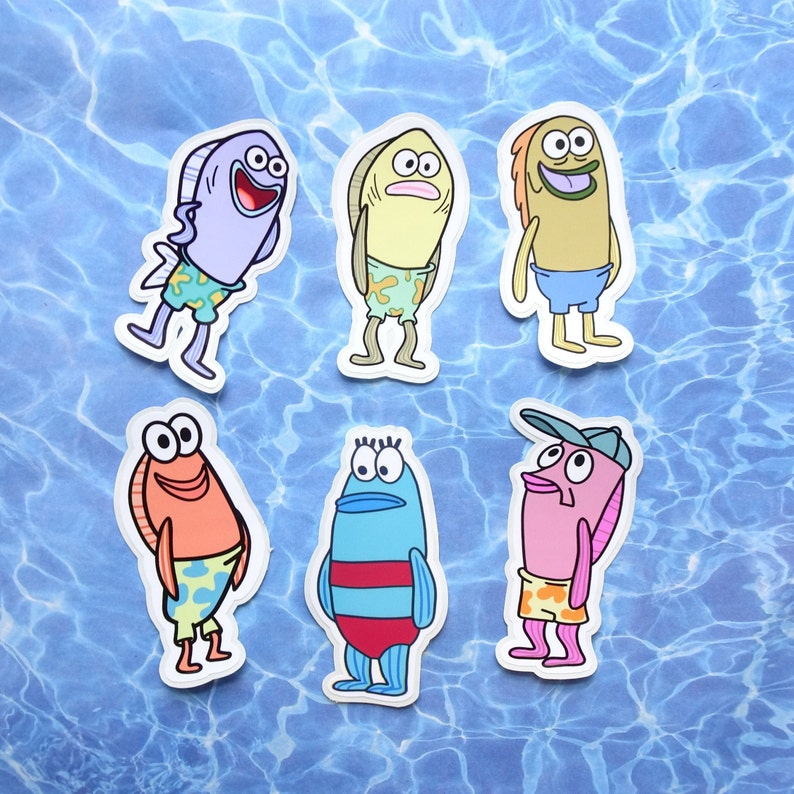 SpongeBob fish sticker / SpongeBob fish meme sticker / funny | Etsy