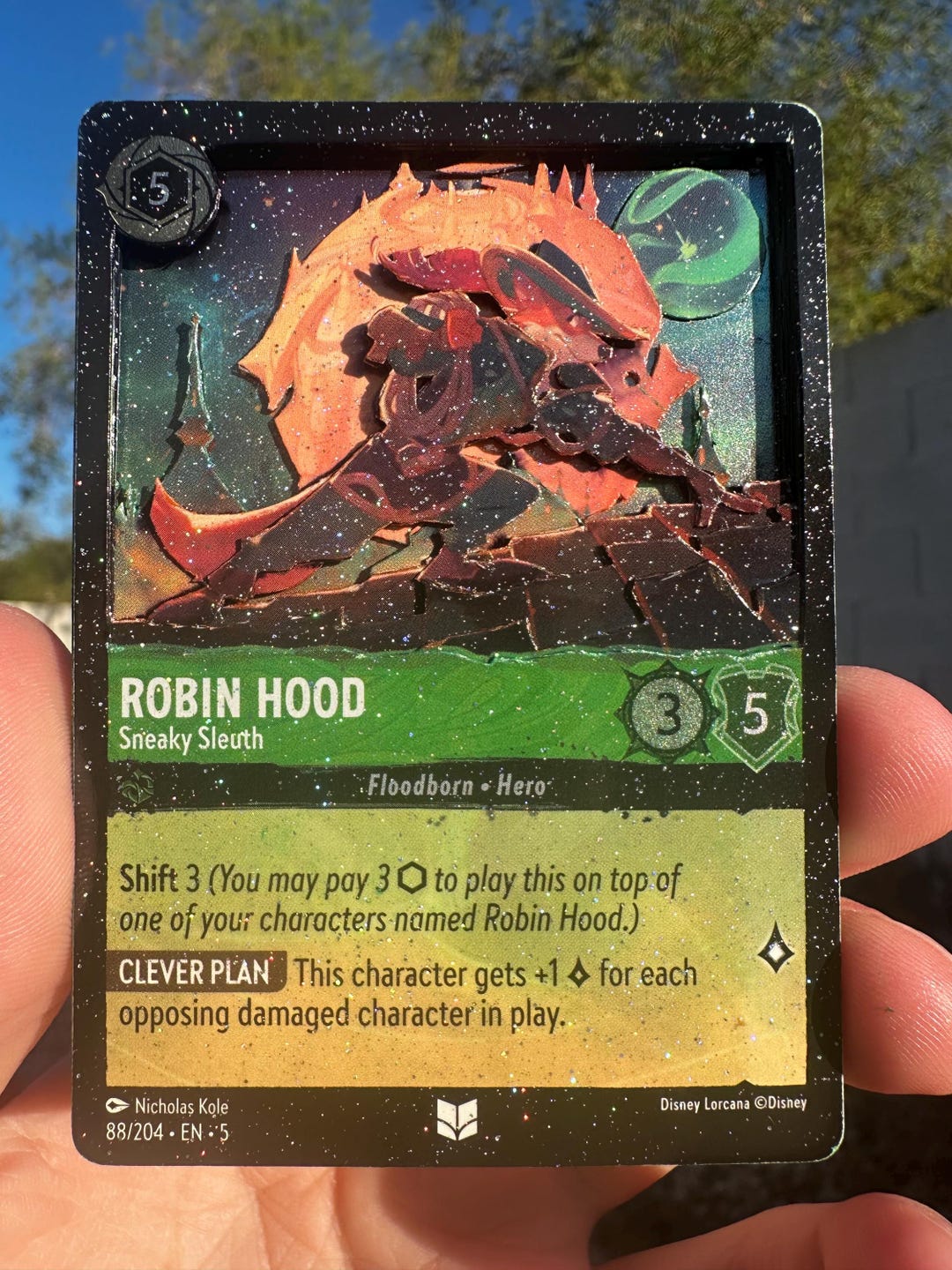 3D Disney Lorcana Shadowbox Card Robin Hood - Etsy