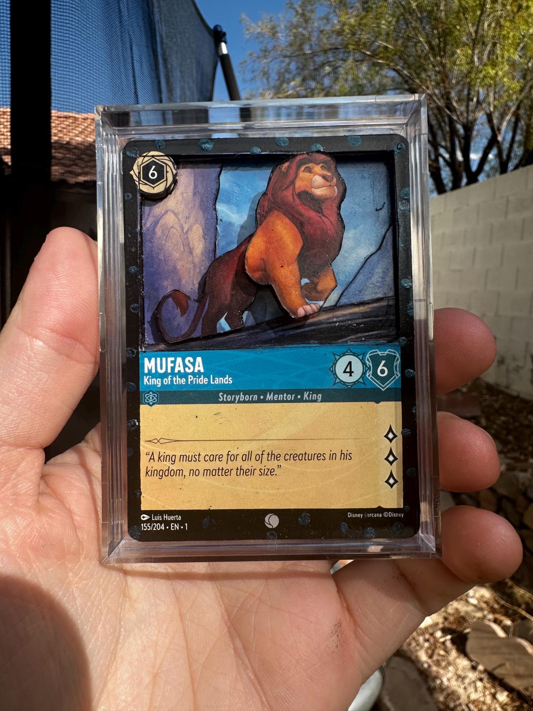 3D Disney Lorcana Shadowbox Card Mufasa - Etsy