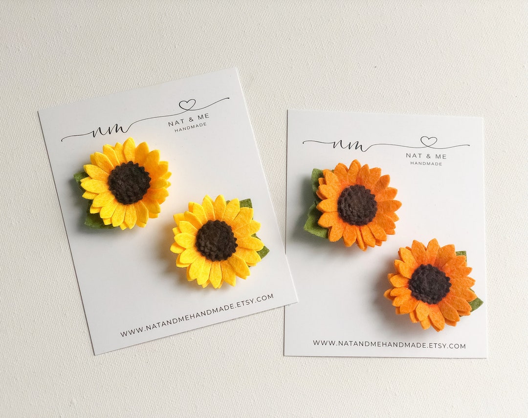Sunflower Hair Clip, Sunflower Headband for Baby, Sunflower Hair ...