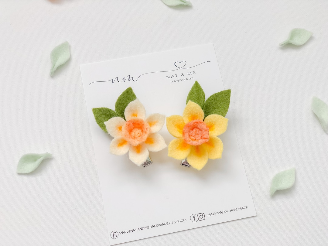 Daffodil Hair Clip, Daffodil Headband, Girl Baby Toddler Hair Clip ...