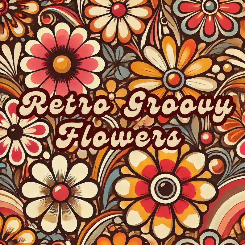 Retro Groovy Flowers – A 70s-inspired Pattern With Bold, Colorful ...