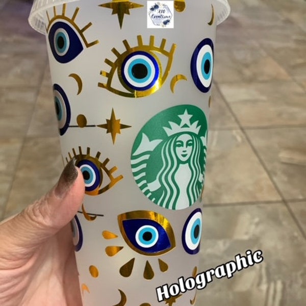Evil Eye Starbucks Cup - Etsy