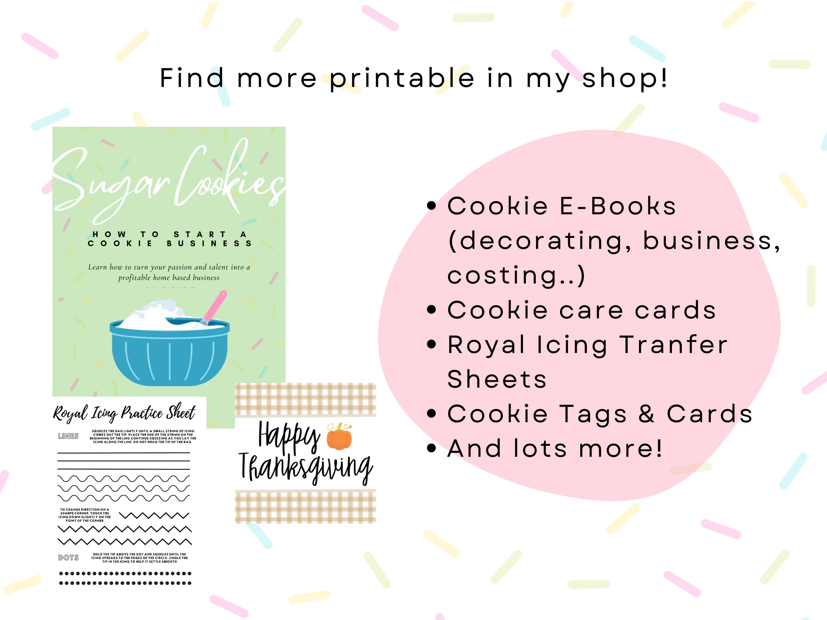 Royal Icing Practice Sheet Printable - Etsy