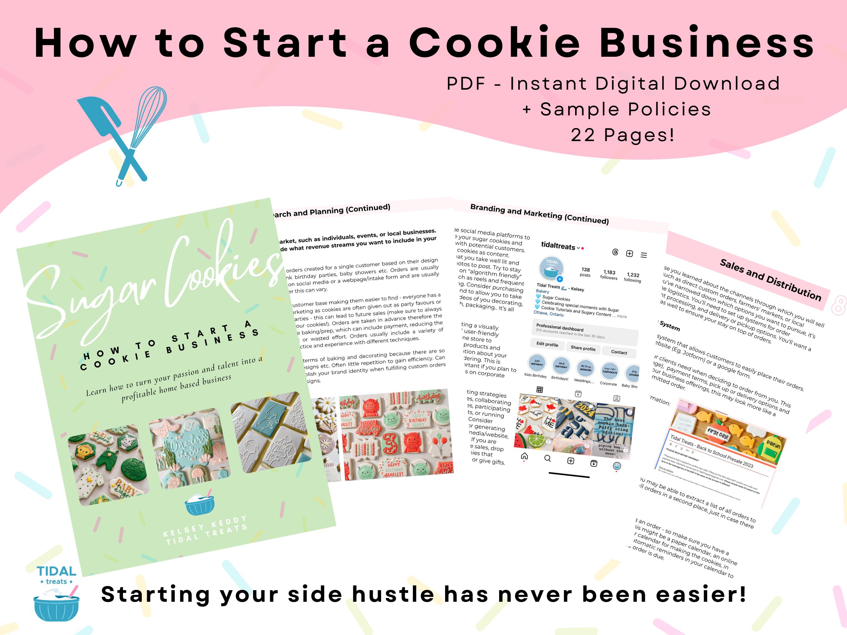 Start a Sugar Cookie Business | Digital Ebook for Hobby Bakers | How to ...