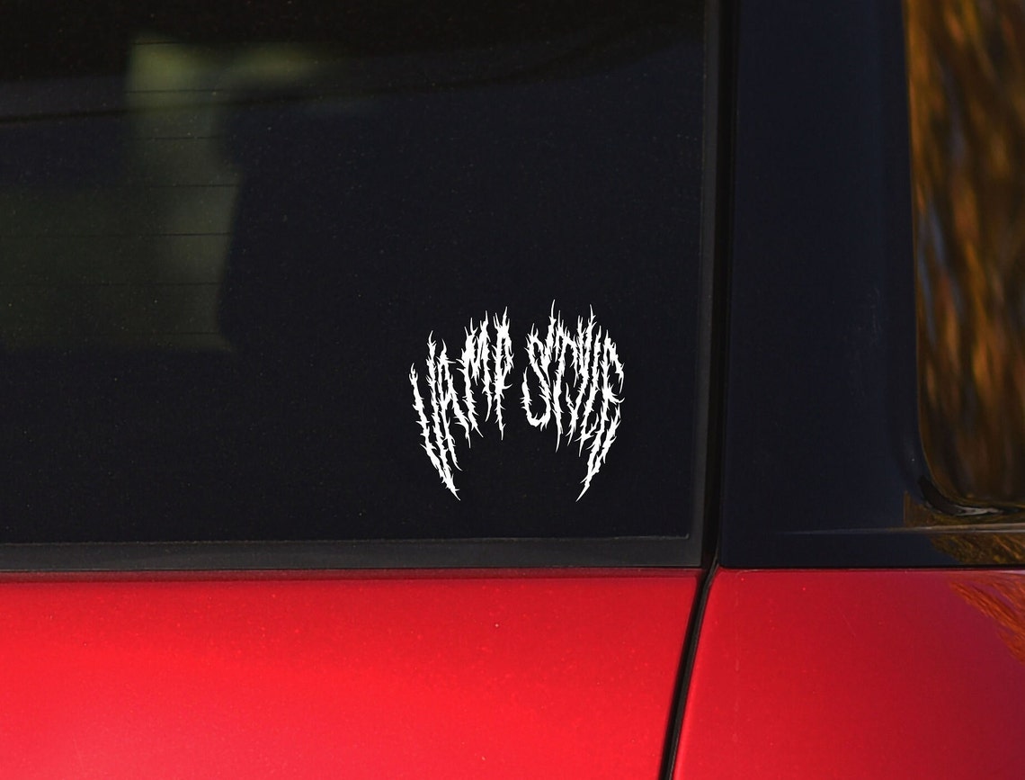 VAMP STYLE Metal Font Logo Decal Vampire JDM Aesthetic - Etsy
