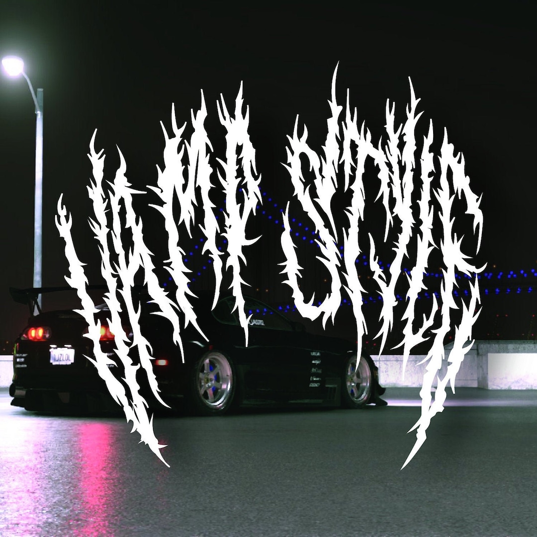 VAMP STYLE Metal Font Logo Decal Vampire JDM Aesthetic - Etsy