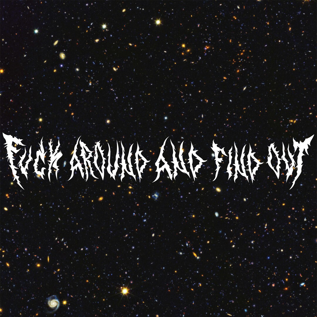 FAFO Banner Metal Font JDM Sticker Decal - Etsy