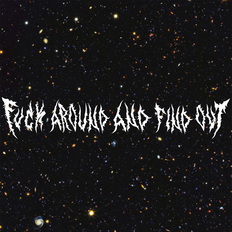 FAFO Banner Metal Font JDM Sticker Decal - Etsy Australia