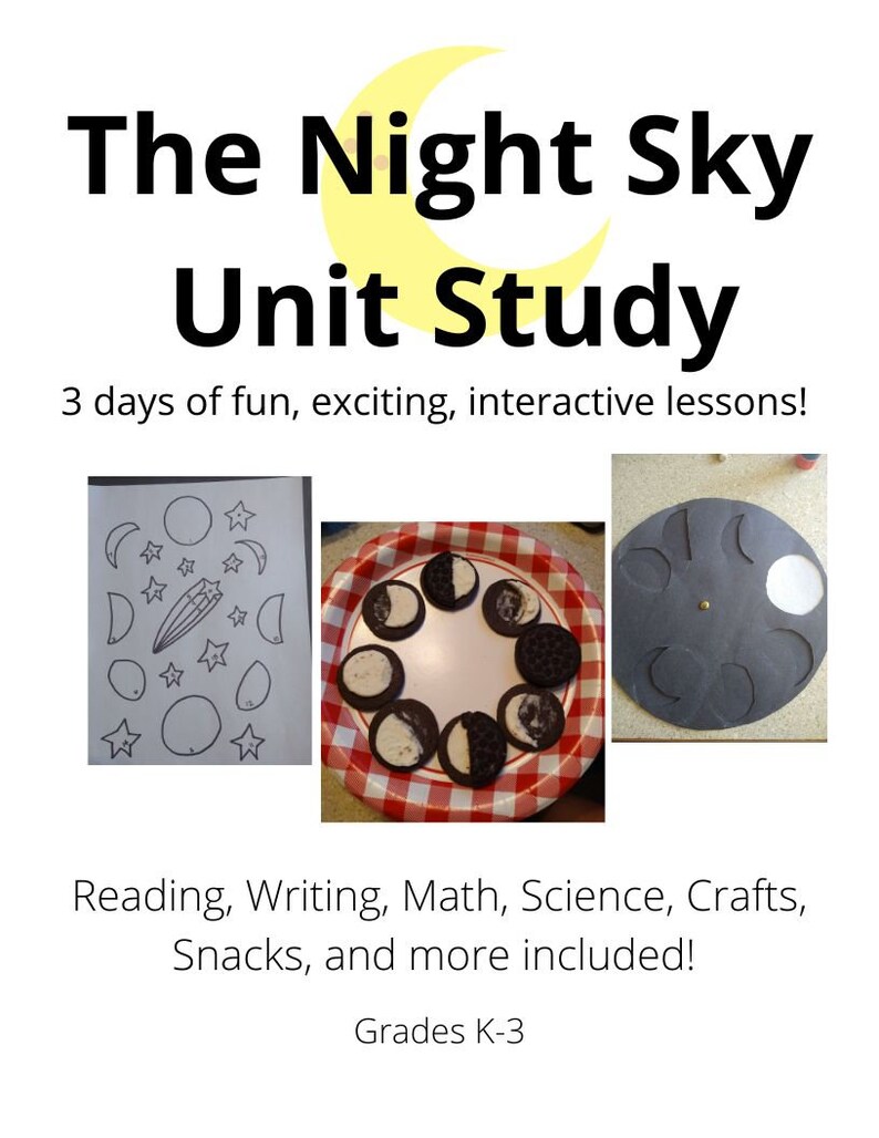 Night Sky Unit Study, 3 Day Mini Unit Study, Easy and Fun Homeschool ...