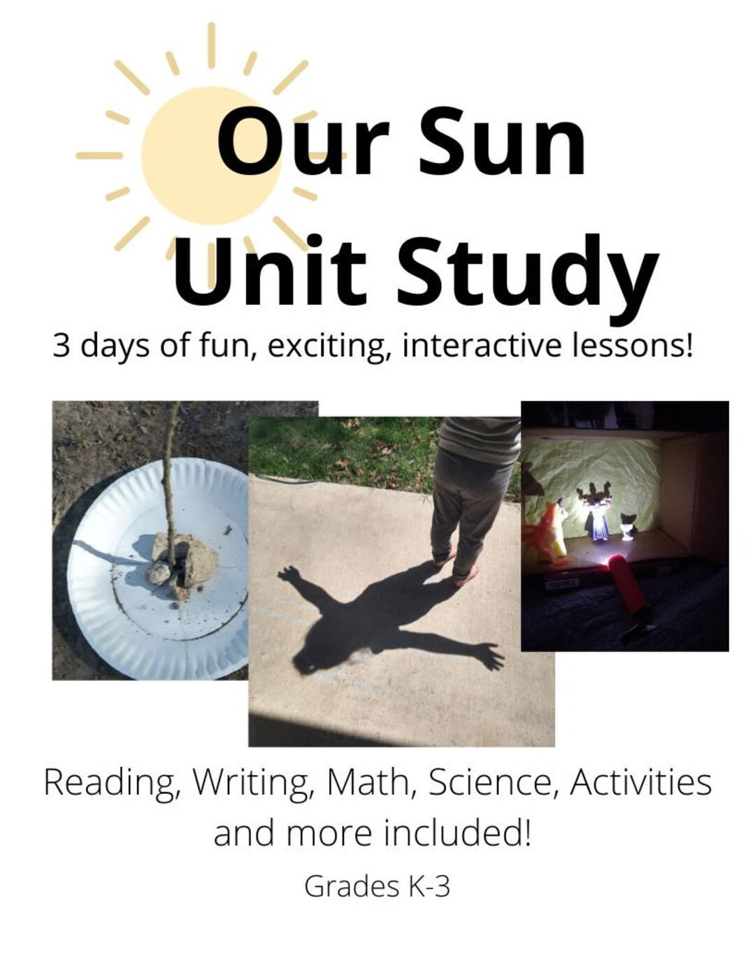 Sun Unit Study, 3 Days of Interactive, Engaging, Fun Lessons About ...