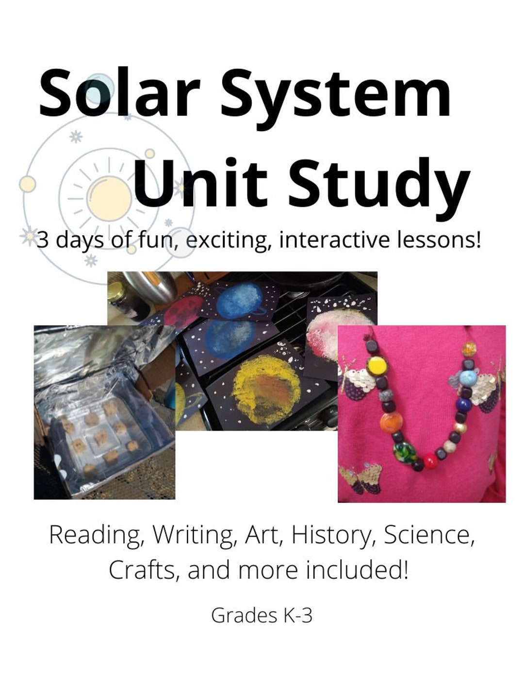 Solar System Unit Study, 3 Days of Easy, Engaging, Interactive, Fun ...