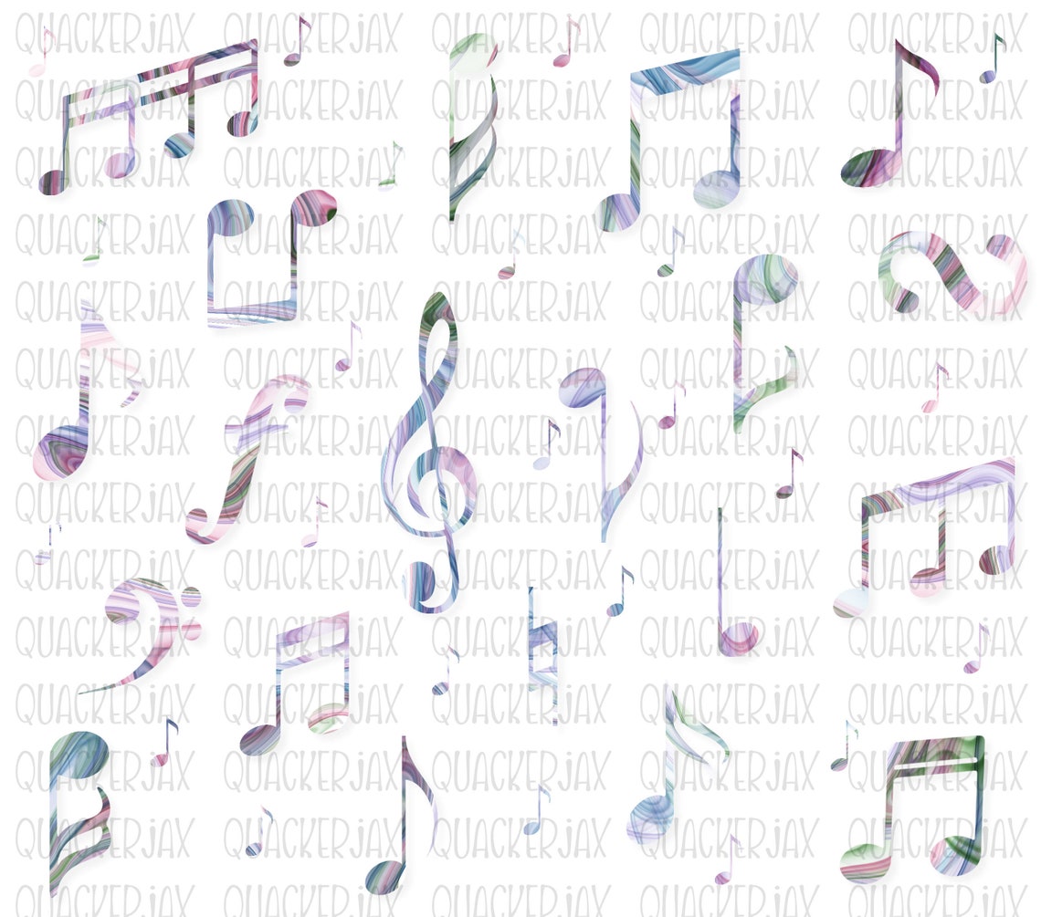 Colorful Music Notes Tumbler Design 20oz Skinny Tumbler Wrap - Etsy