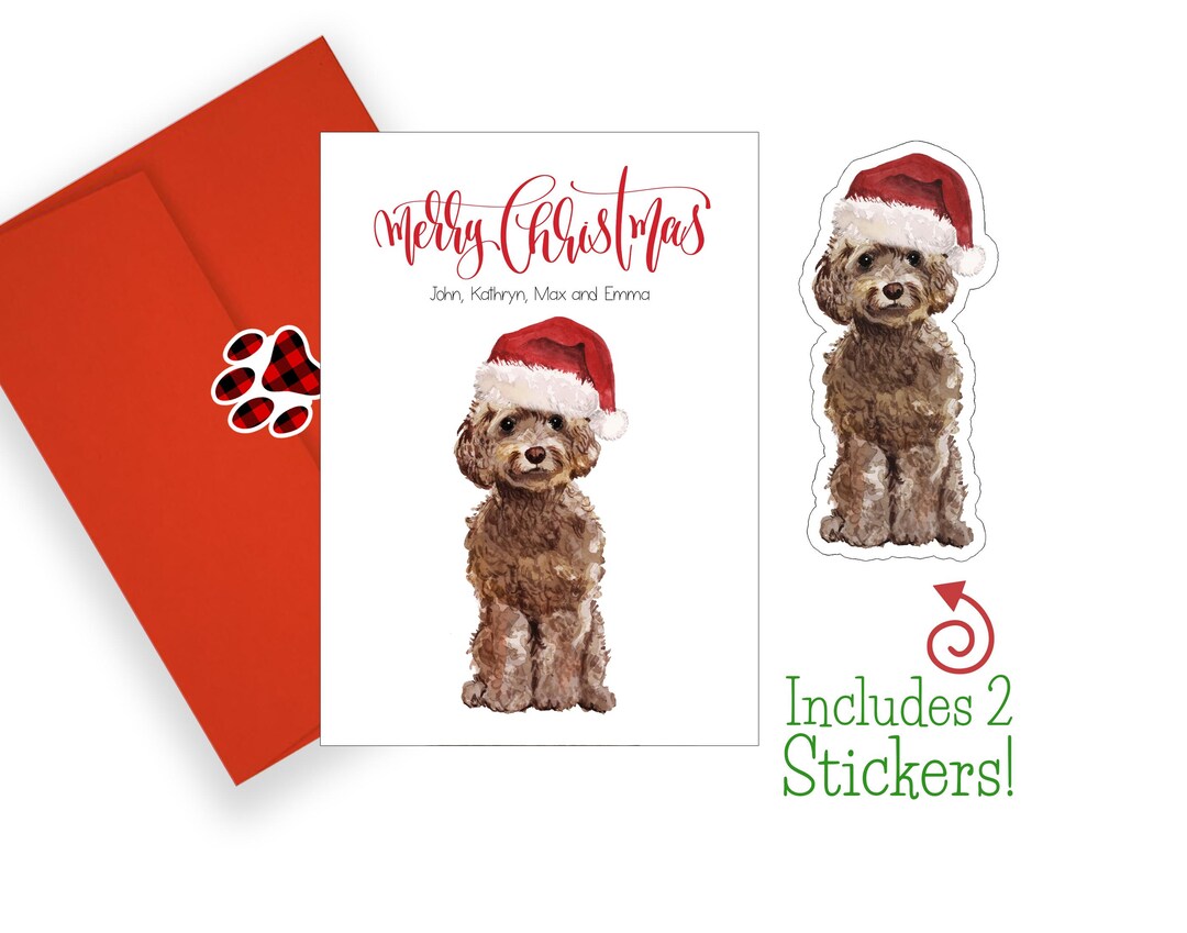 Watercolor Christmas Dog Christmas Cards, Holiday, Personalized Cards ...