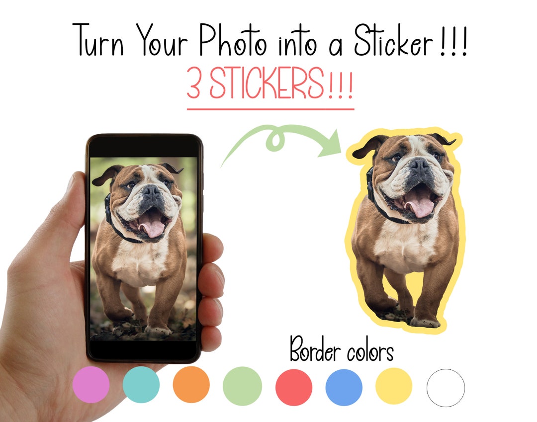 Pet Stickers From Photos, Custom Photo Pet Sticker, Dog Sticker, Cat ...