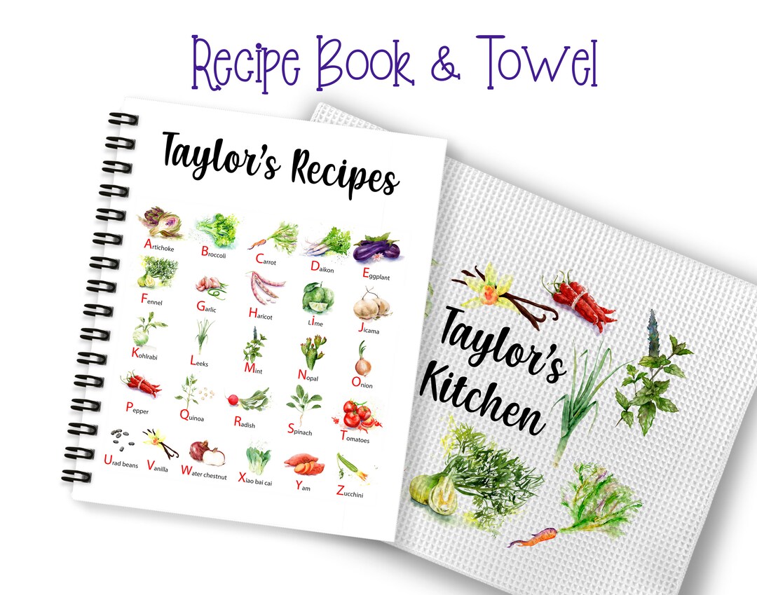 Spiral Bound Soft Laminate Cover Recipe Book, Personalized Recipe ...