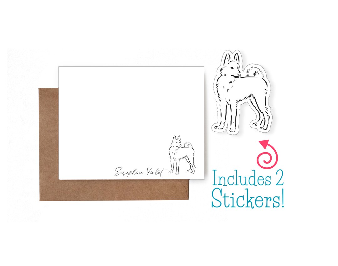 Personalized Siberian Husky Note Cards, Thank You Cards, Dog Greeting ...