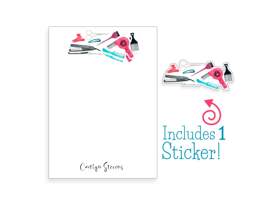Personalized Hair Stylist Notpead, Hair Salon Notepad, Hair Stylist ...