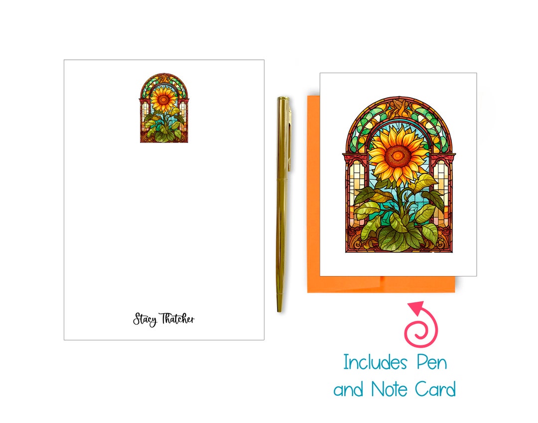 Personalized Stained Glass Notepads, Personalized Notepad With Name ...