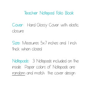 Teacher Notepads, Notepad Folio, Journal, Teacher Appreciation Gift ...