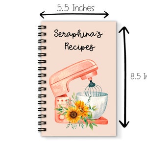 Spiral Bound Soft Laminate Cover Recipe Book, Personalized Recipe ...