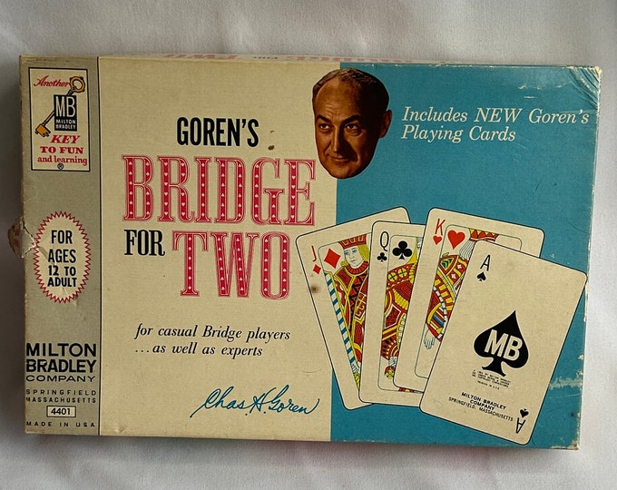Vintage 1964 Milton Bradley Goren's Bridge for Two Card Game, Bridge ...