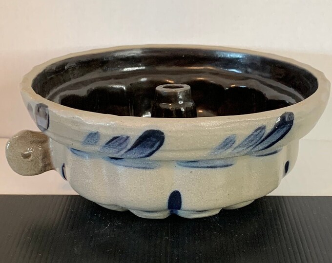 Vintage Rowe Pottery Works, Fluted Baking Bundt Cake Pan, 1992, Blue ...