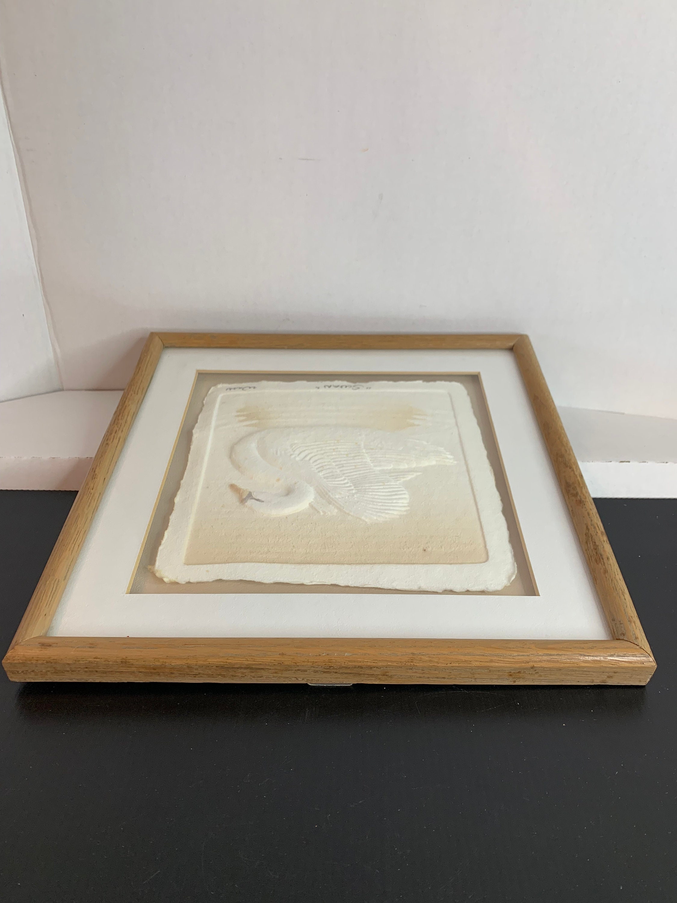 Vintage Hand Cast Paper White Swan Artist Signed Wess Framed - Etsy