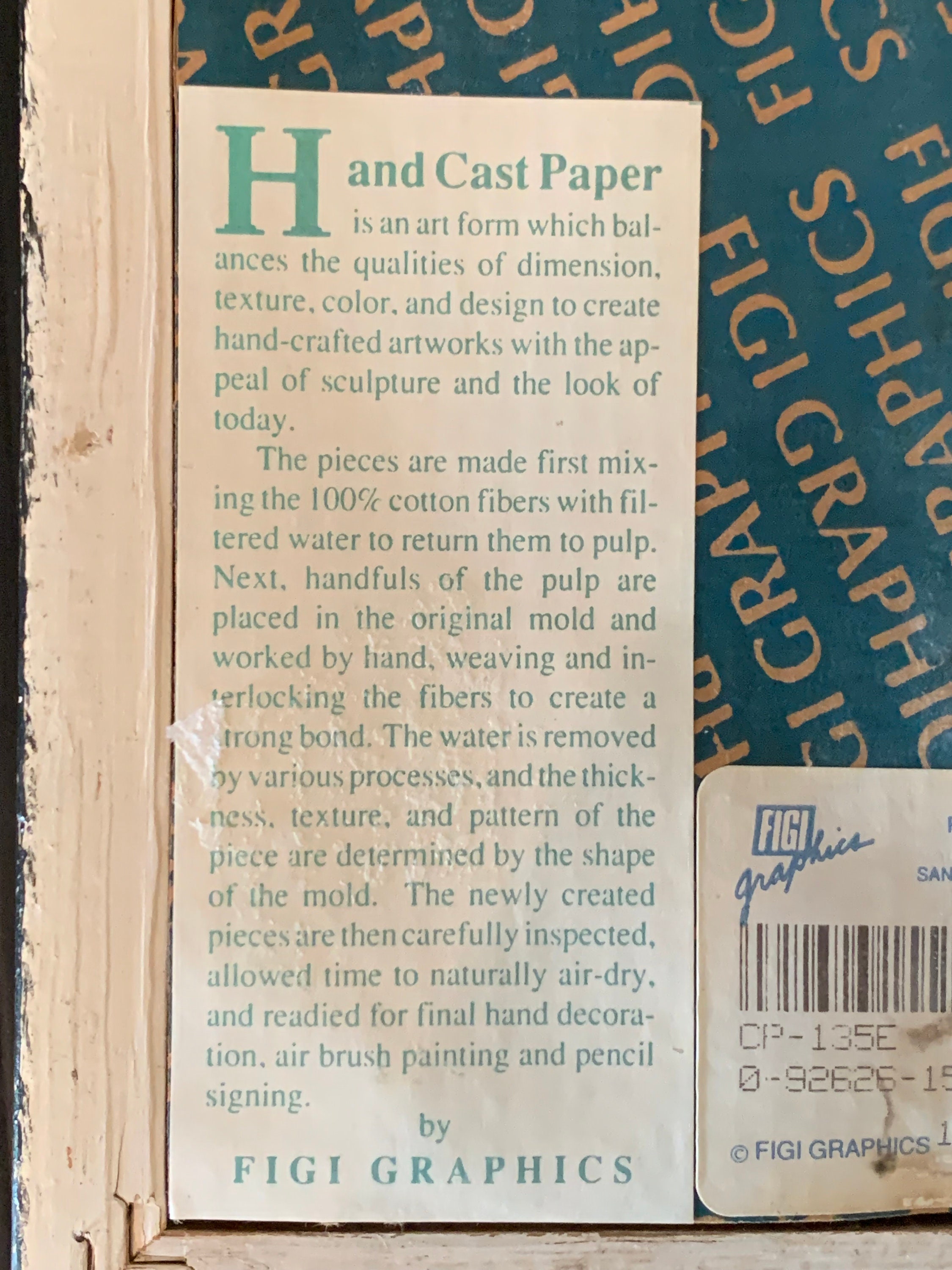 Vintage Figi Graphics Kickers Hand Cast Paper 3D Art by PJ - Etsy