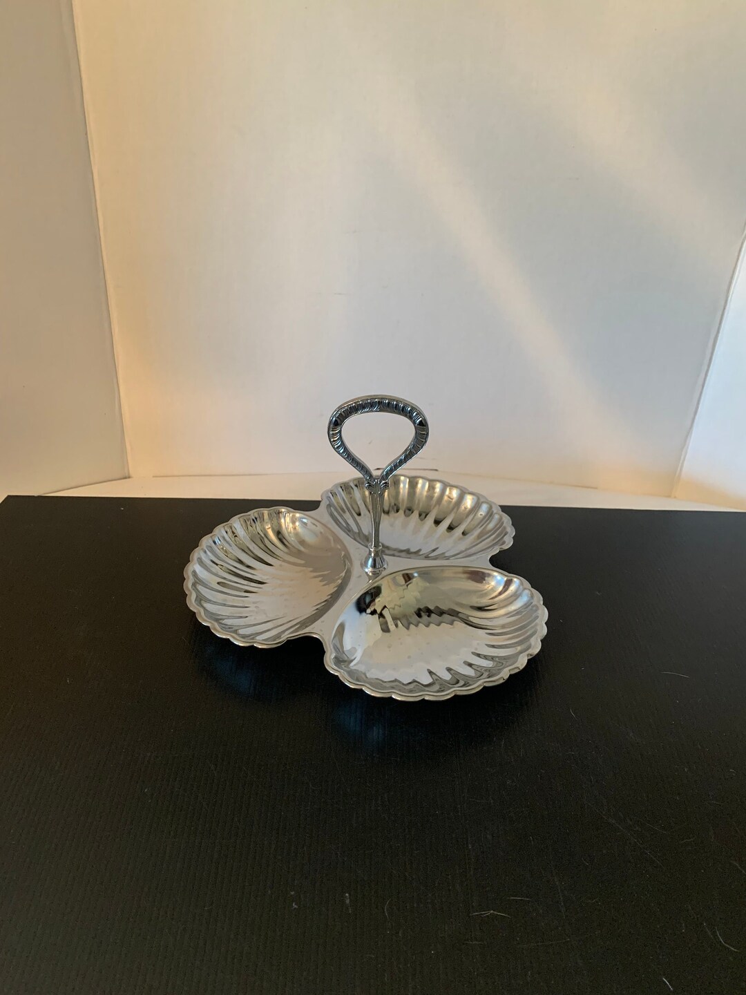 Vintage Irvinware Divided Condiment Tray With Handle, Shell Shaped ...