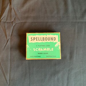 Vintage 1954 SPELLBOUND Scramble Playing Card Game Unopened Game Cards ...