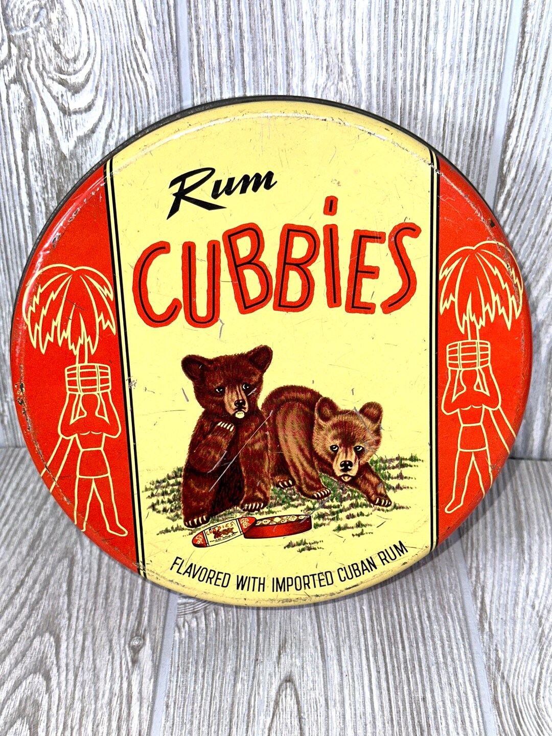 Vintage Rum Cubbie Round Tin, Cuban Rum, Little Ted's Cookies Chicago ...