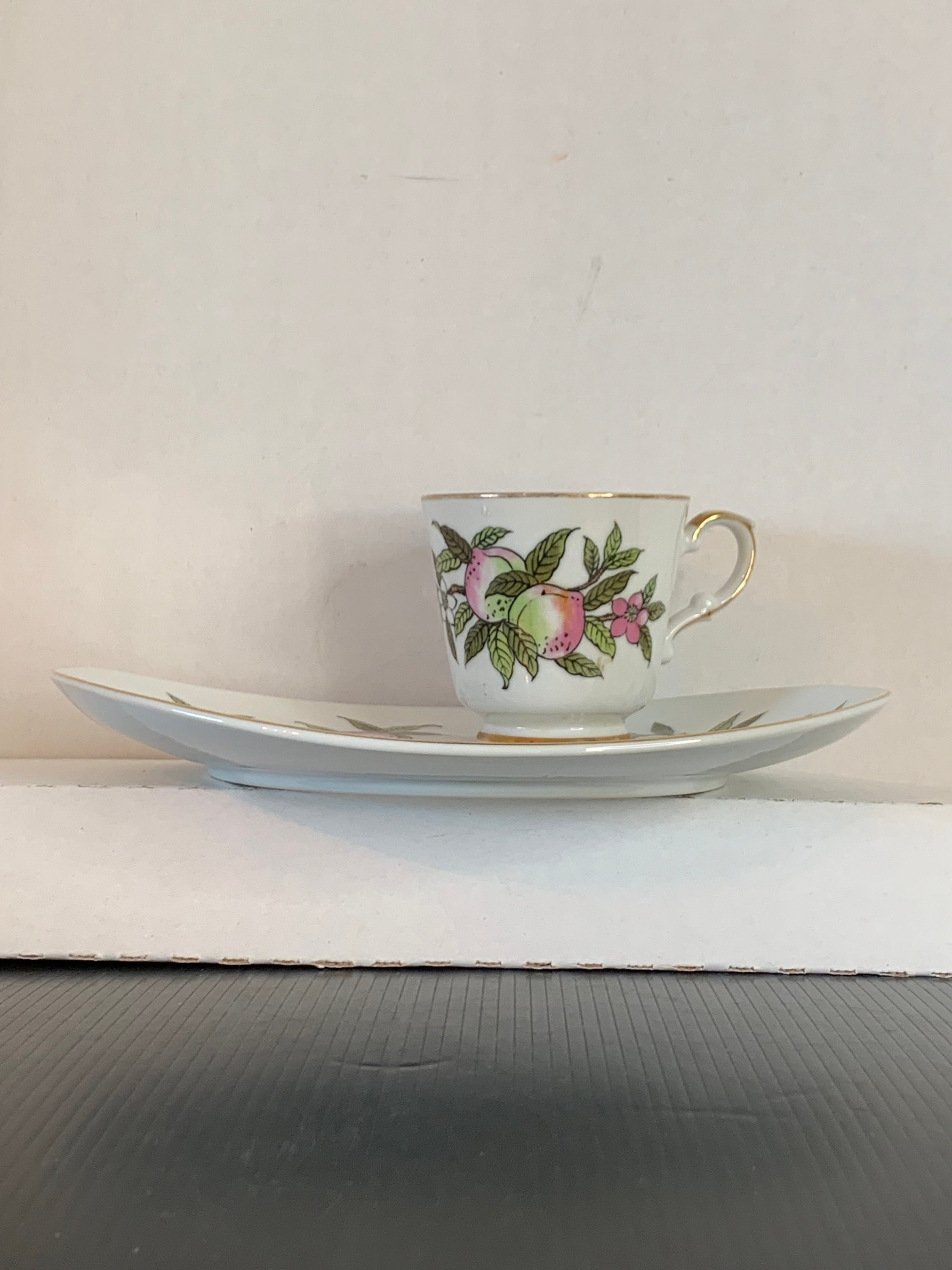 Vintage Jonas Roberts Designed Oval Snack Footed Cup & Plate - Etsy