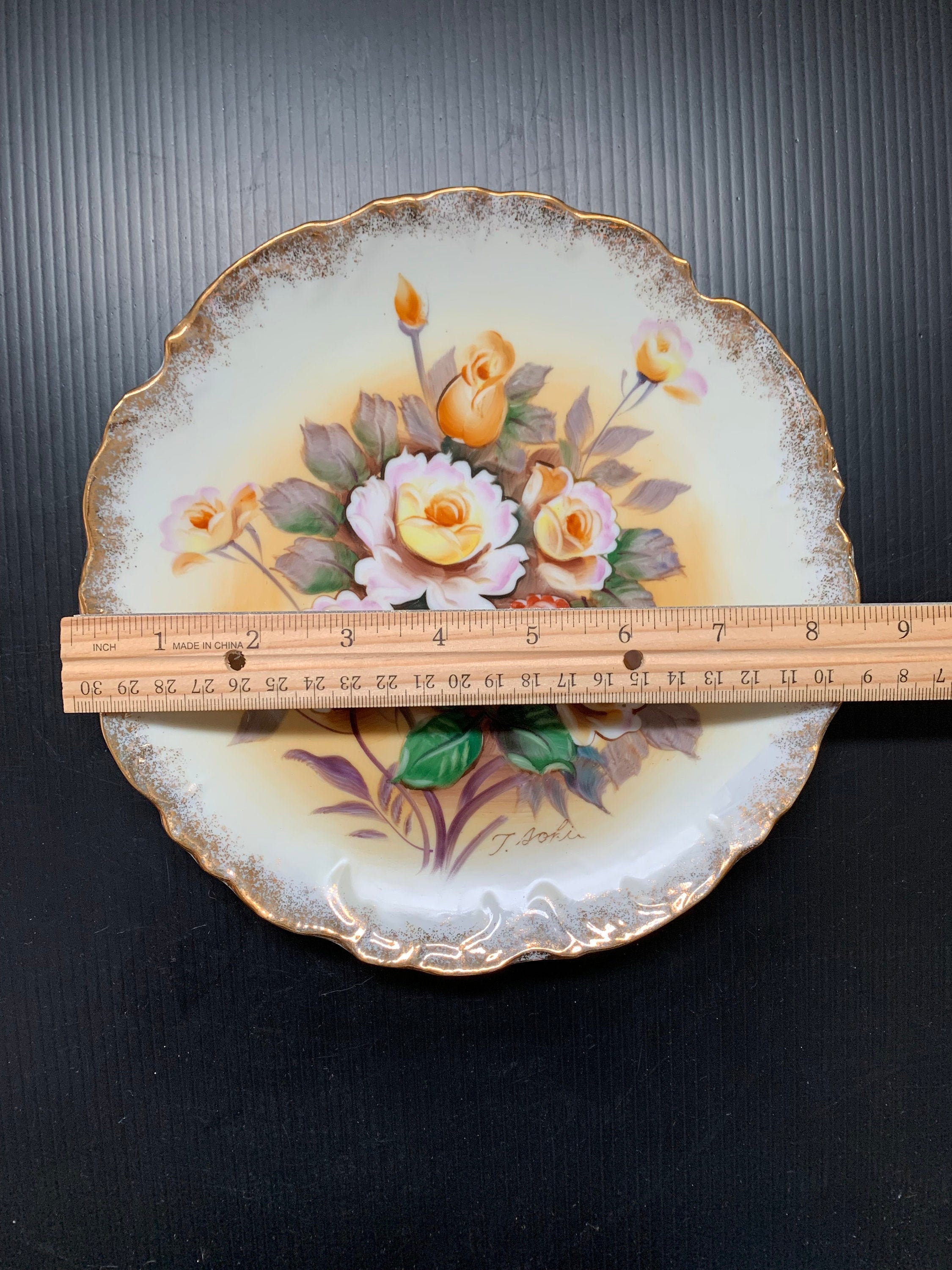 Vintage Ucagco Ceramics Japan Hand Painted Yellow and Orange | Etsy