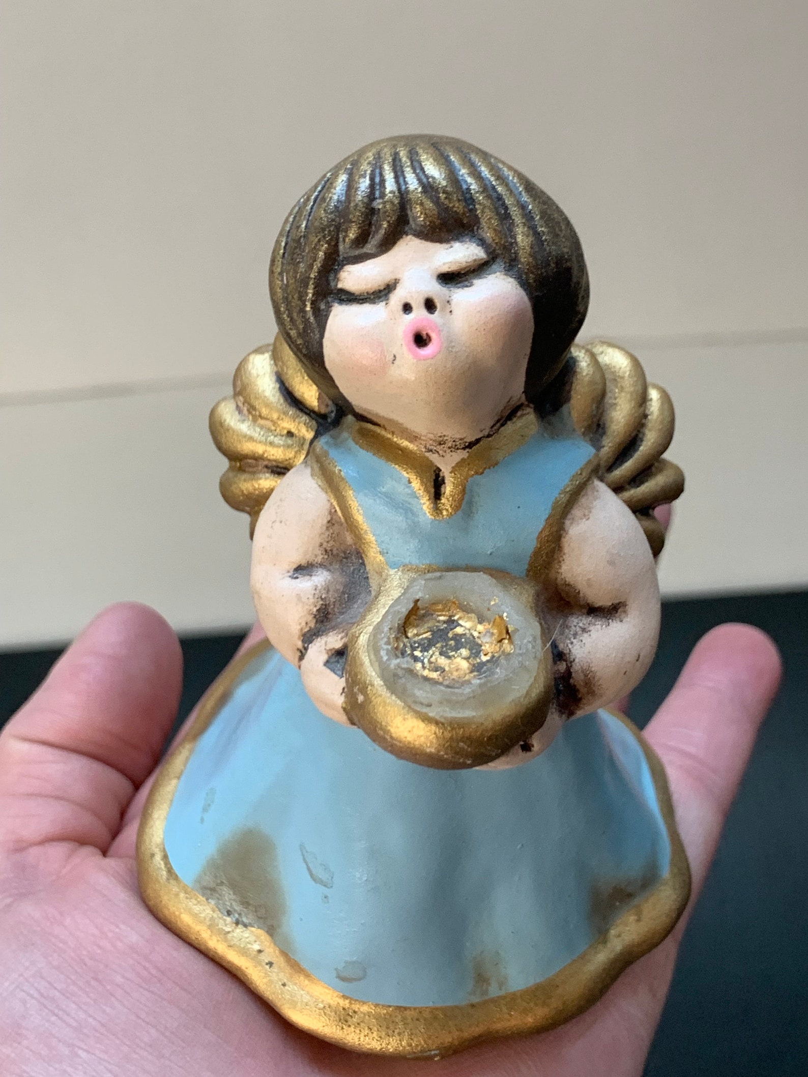 Vintage Original THUN Singing Angel Figurine, Candle Holder, Angel in ...