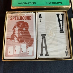 Vintage 1954 SPELLBOUND Scramble Playing Card Game Unopened Game Cards ...