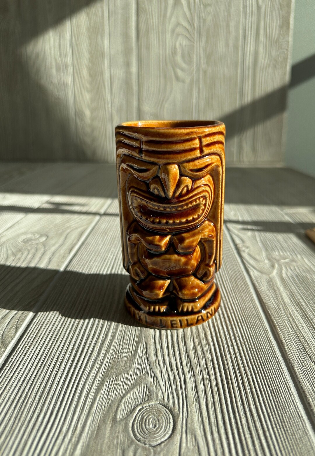 Vintage Tiki Leilani Ceramic Brown Dragon Warrior Tiki Mug, Hawaiian Luau, Retro Hawaiian Decor ...