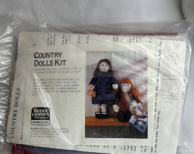Vintage 1988 Better Homes and Gardens Country Dolls Kit #tl-507/a ...