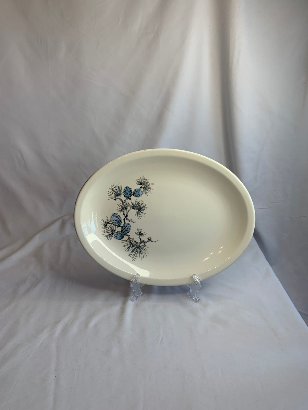 Vintage Paden City Pottery PCP150 Oval Serving Platter L-55, Blue ...