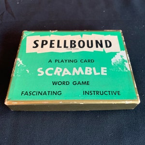 Vintage 1954 SPELLBOUND Scramble Playing Card Game Unopened Game Cards ...