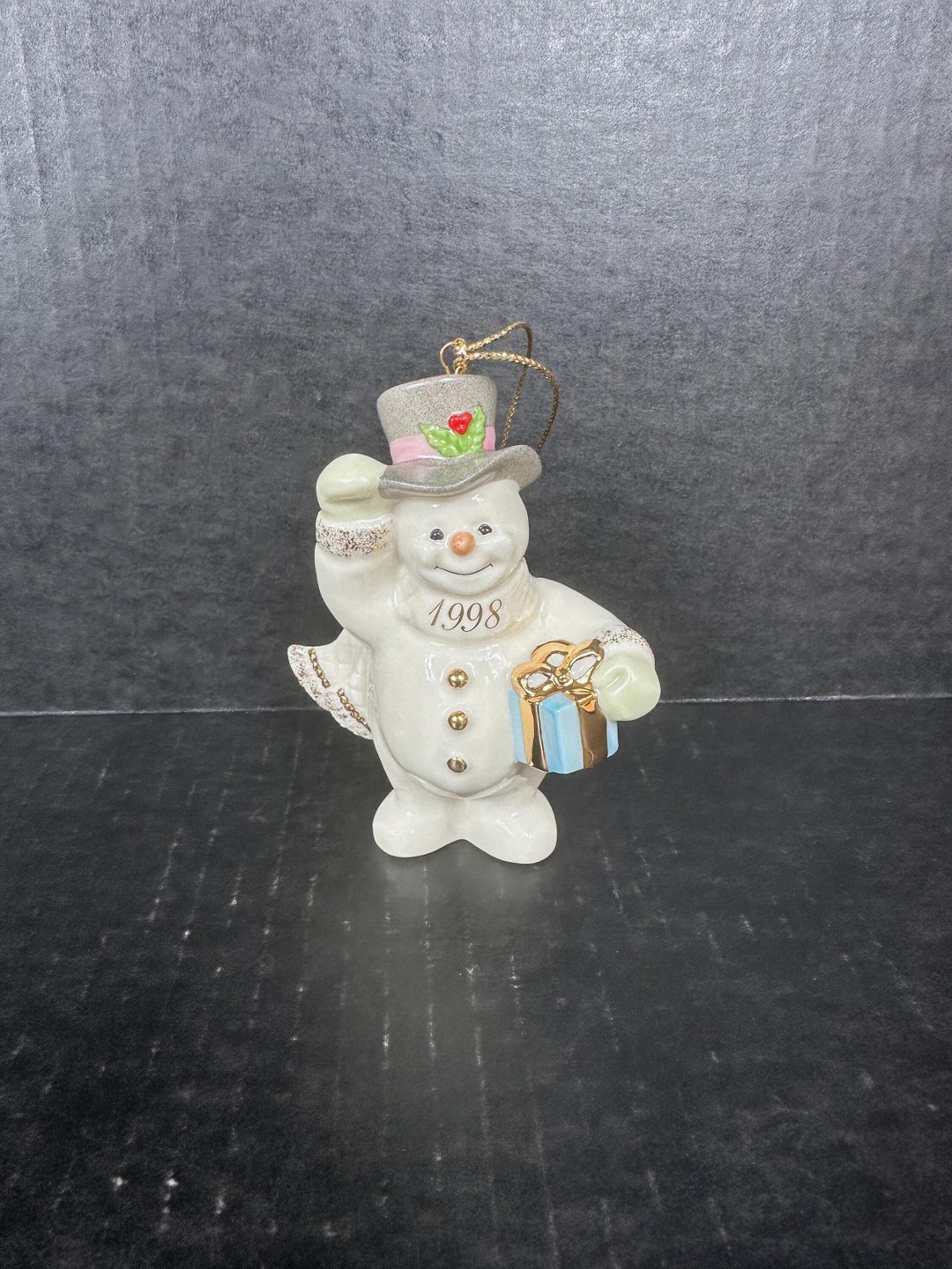 Vintage Lenox 1998 A Frosty Morning Annual Snowman Ornament ...