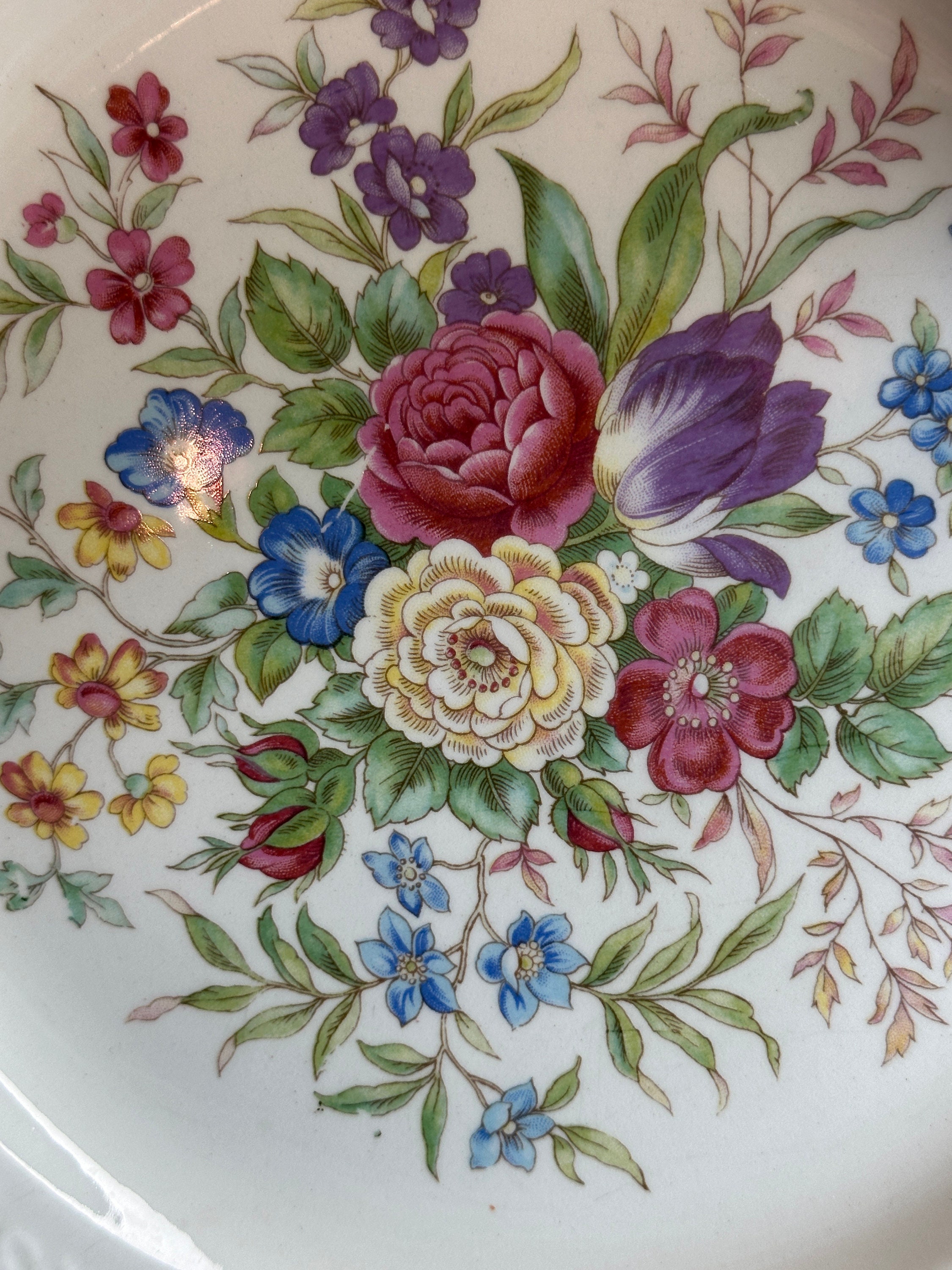 Vintage 1940's Homer Laughlin Dinner Plate, TH11 Pattern, Eggshell ...