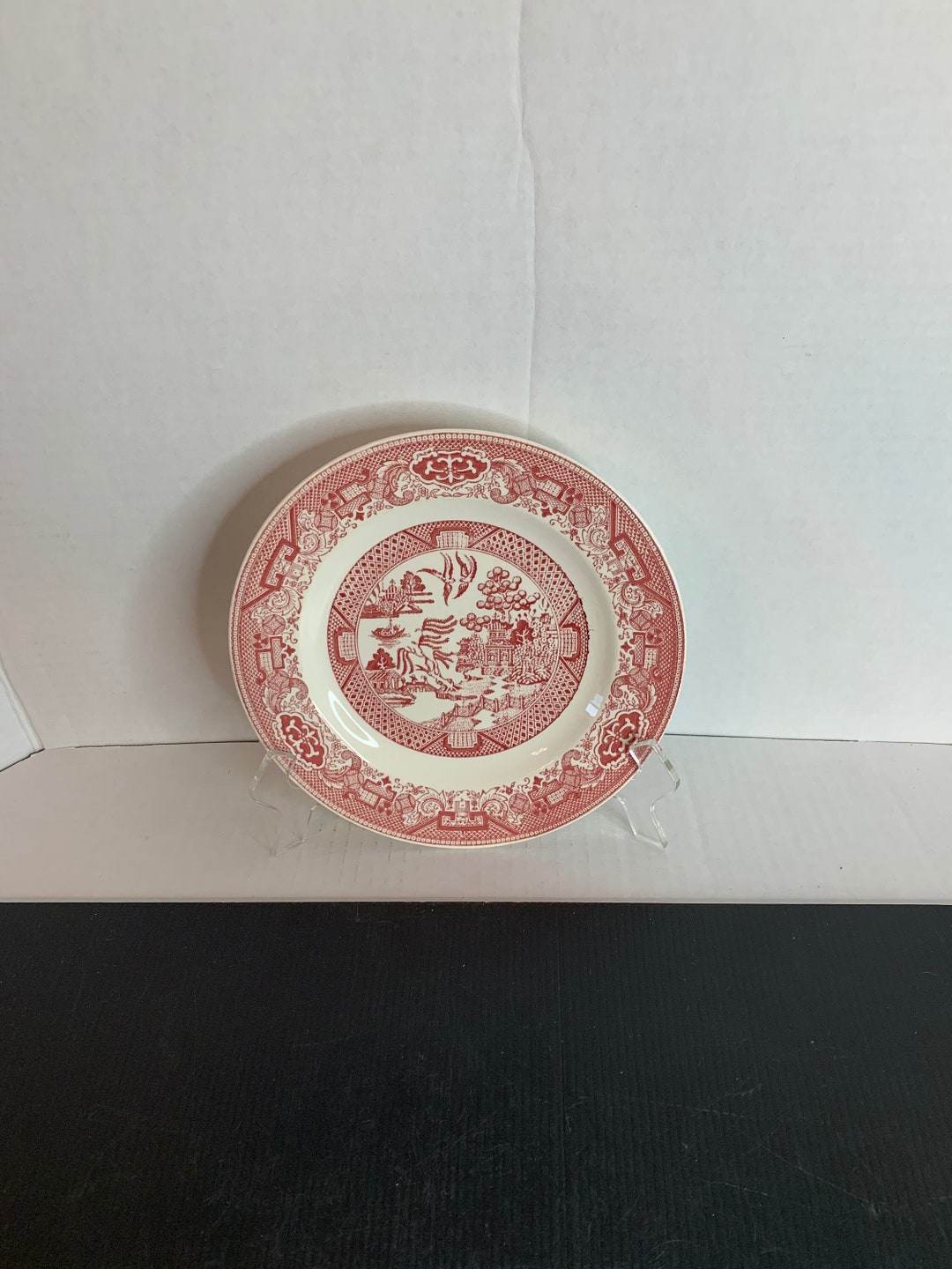 Vintage Royal China Red Willow Ware 9" Salad Dessert Luncheon Plate ...