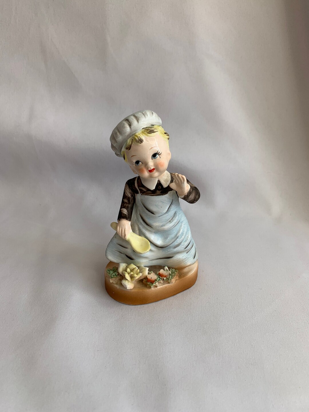 Vintage Grantcrest Little Boy Baker With Baker's Apron Hat and Spatula ...