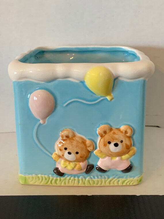 Home Décor Home & Living Indoor Planters Cute Bear Cubs ceramic Planter ...