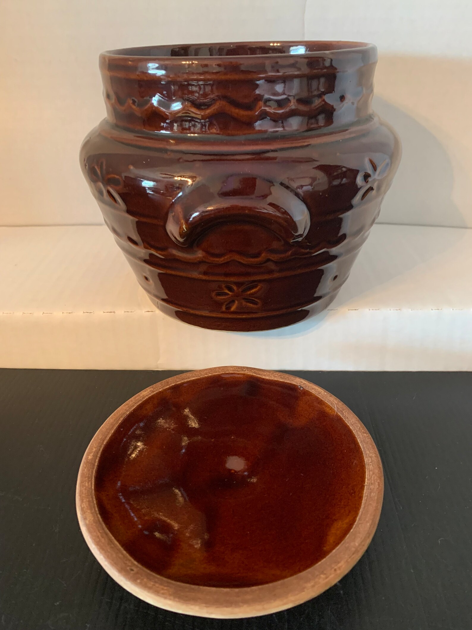 Vintage Marcrest Double Handle Beanpot With Lid Daisy and - Etsy