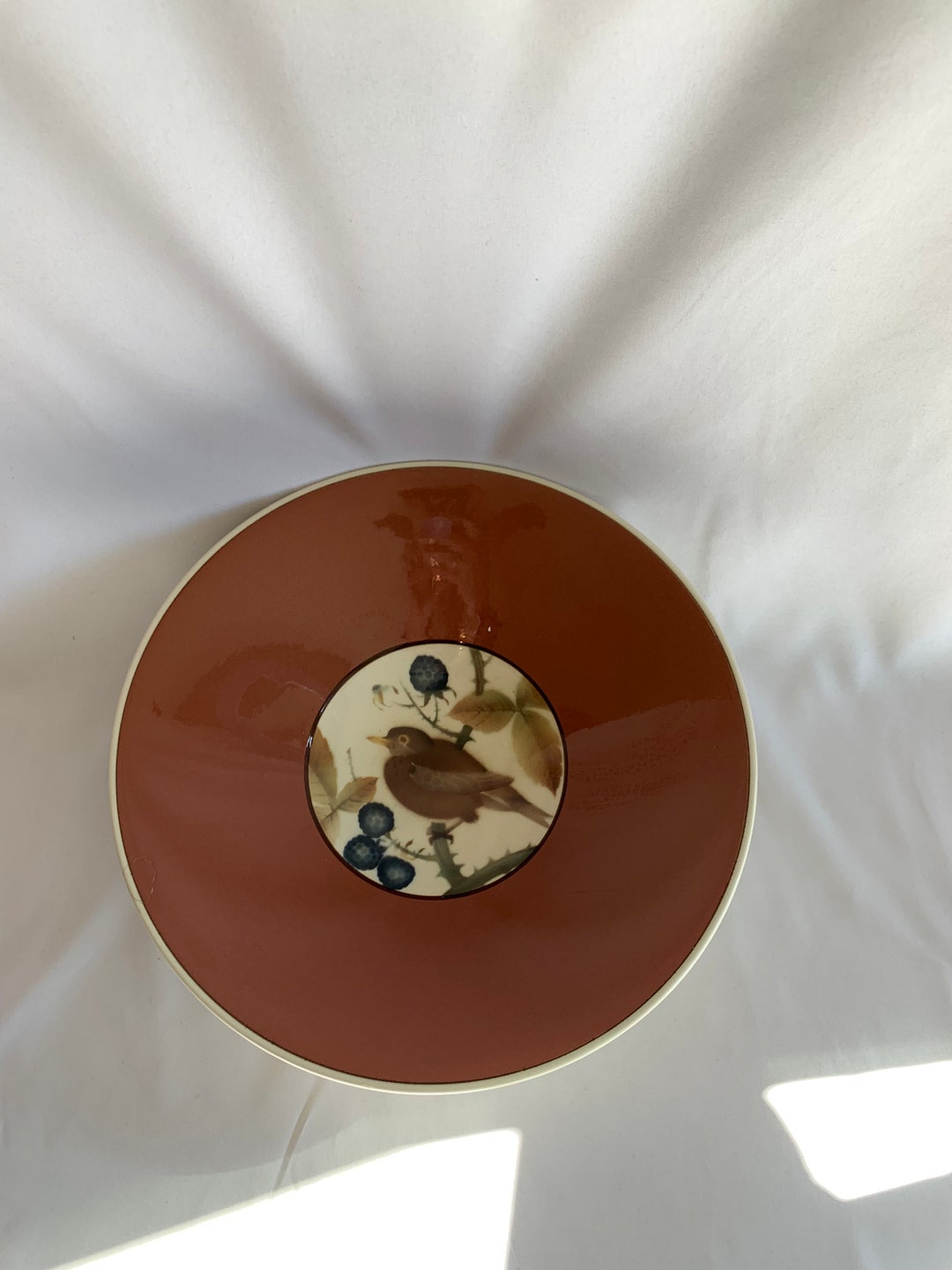 Vintage Royal Copenhagen RCO23 12" Large Salad Serving Bowl, Bird/fruit ...