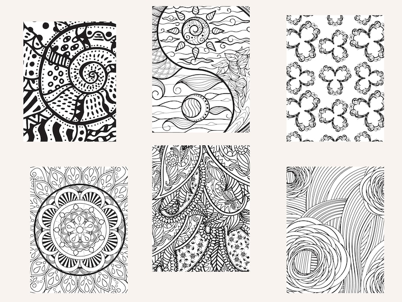 Digital Adult Coloring Book Pages | Printable Adult Coloring Book | 70 ...