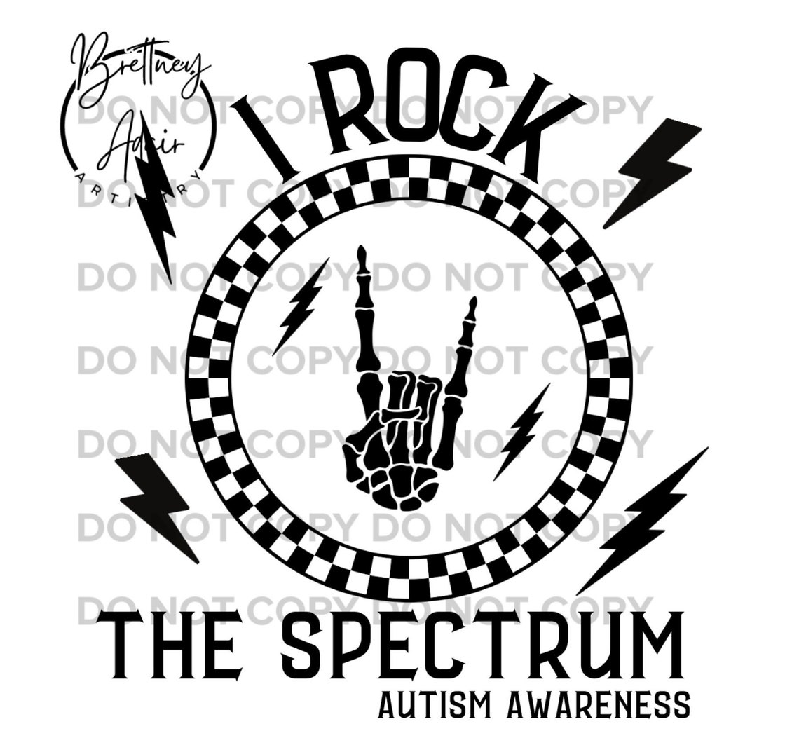 Autism Awareness PNG I Rock the Spectrum Retro Trendy Digital Download ...
