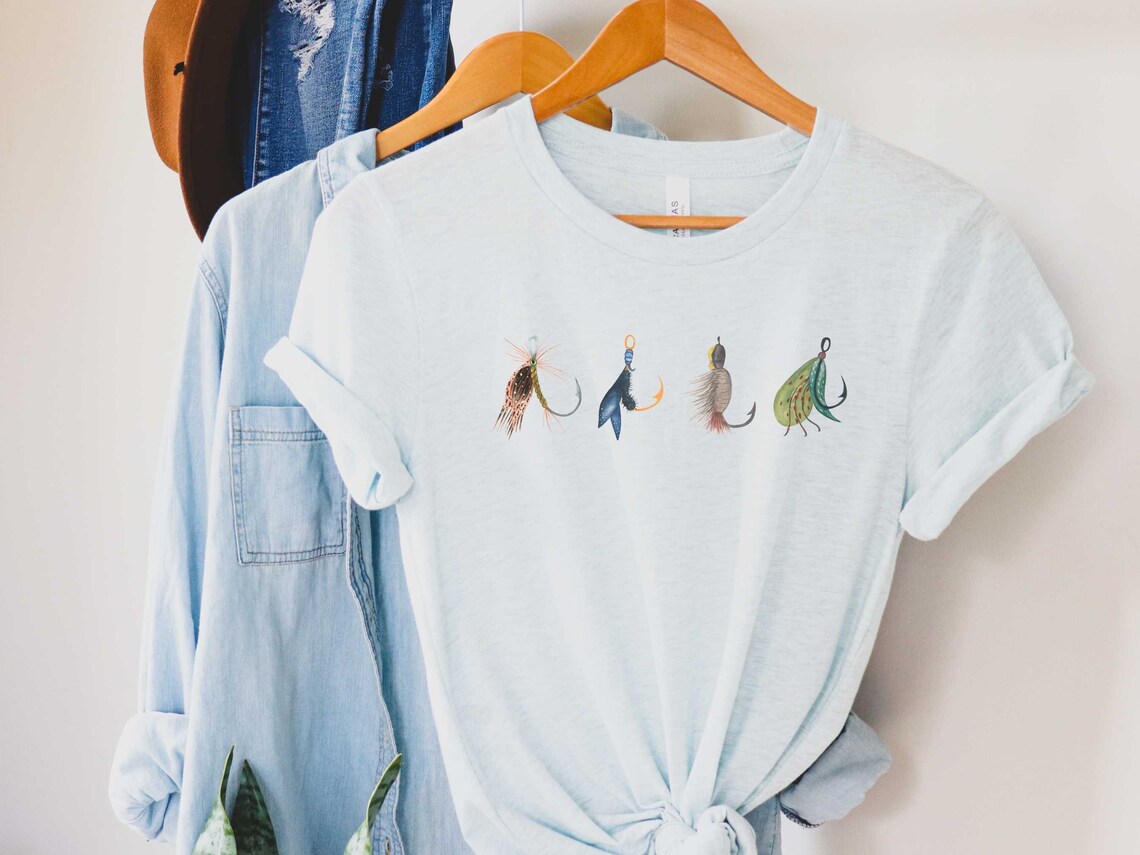 Fishing Flies Trout Fly Fishing Shirt, Fly Fishing Tshirt, Fishing ...